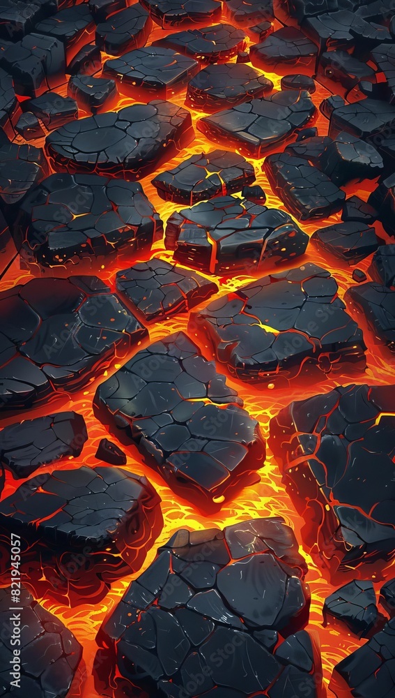 Lava floor texture Stock Illustration | Adobe Stock