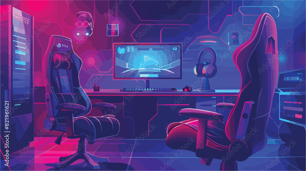 Offline stream cartoon wallpaper banner design Stock Vector | Adobe Stock