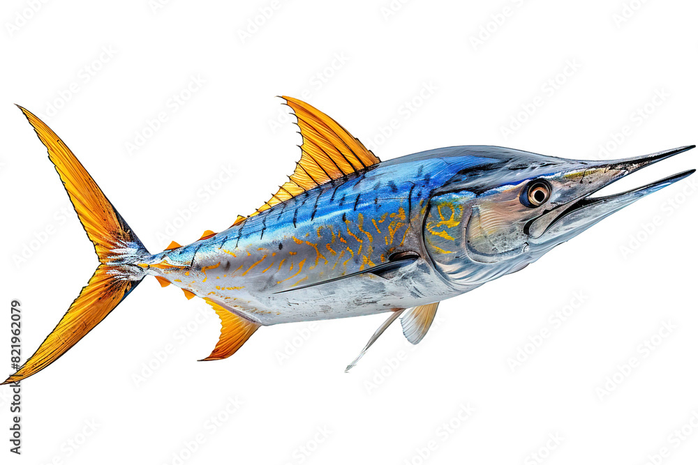 blue marlin png ,side view of blue marlin fish isolated on transparent ...