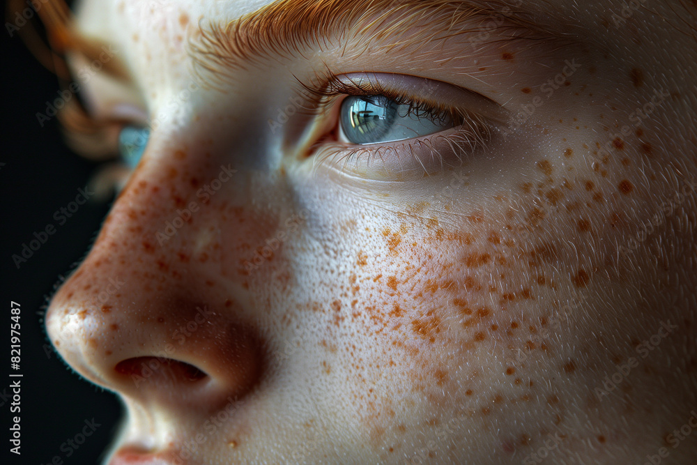 Macro portrait wallpaper of a human cheek, emphasizing skin texture ...