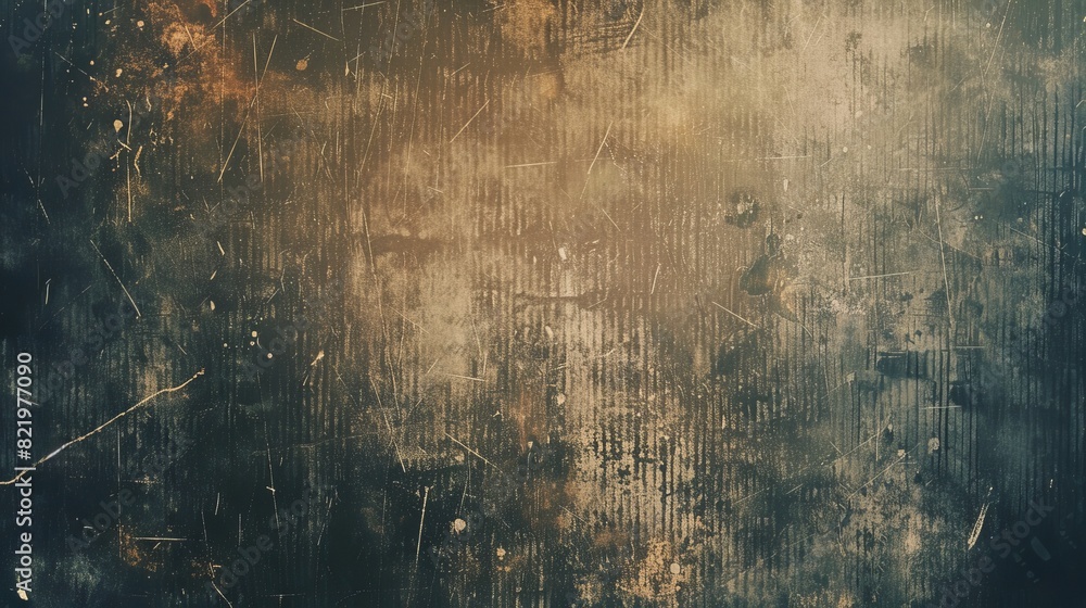 The vintage distressed old photo background is textured with film grain ...