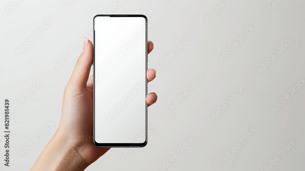 A modern smartphone on a transparent background with a transparent ...