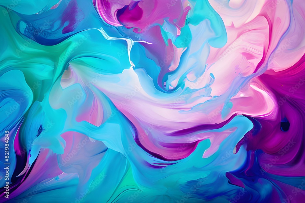 Abstract purple and pink swirling pattern on a fluid, silky texture in ...