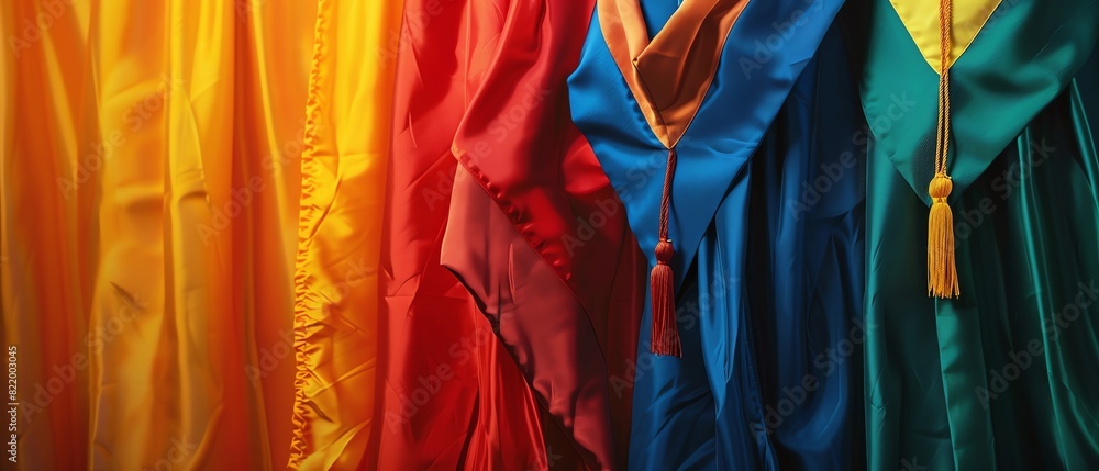 Rainbow Pride Flag in graduation ceremonies with LGBT pride stoles ...