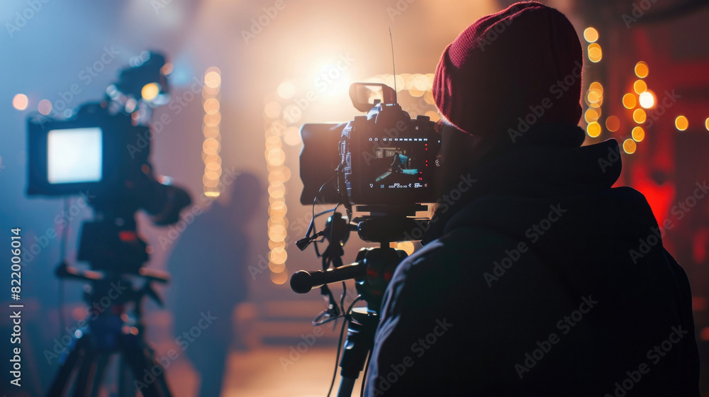 Professional cameraman - covering on event with a video, cameraman ...