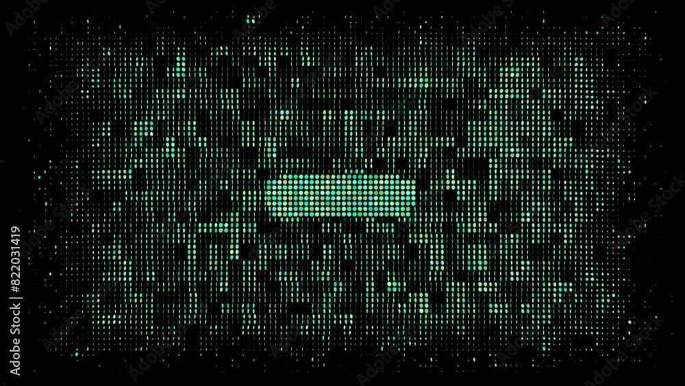 Minus sign reveals through animated halftone texture in light green ...