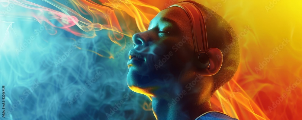Young deaf athlete visualizing victory in a dream sequence ...