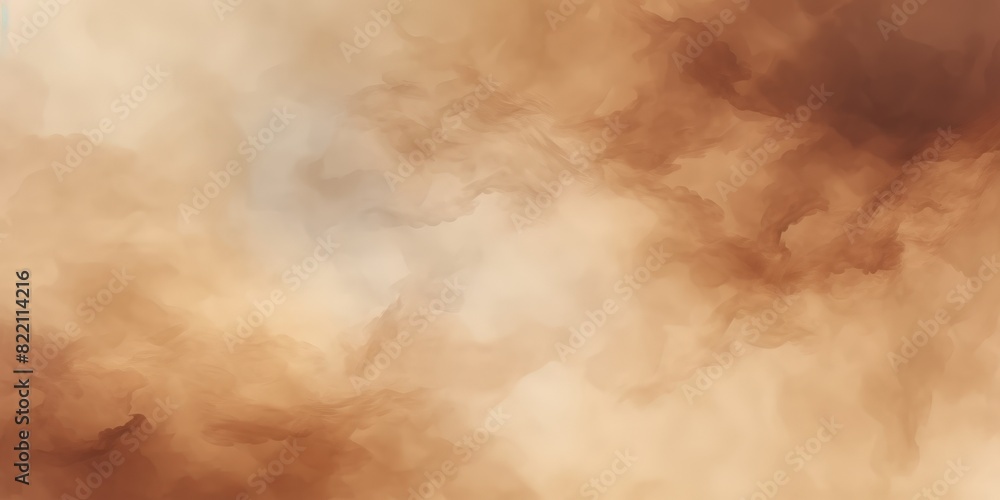 Beige brown watercolor background with smoky texture for design ...