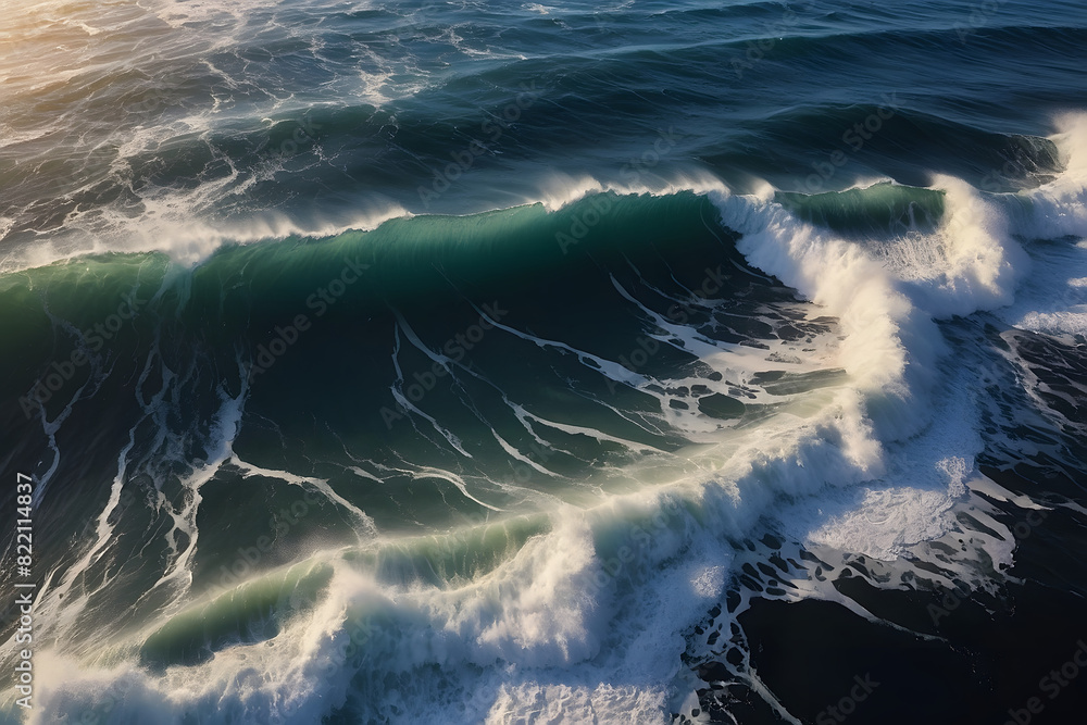 Spectacular aerial top view background photo of ocean sea water white ...