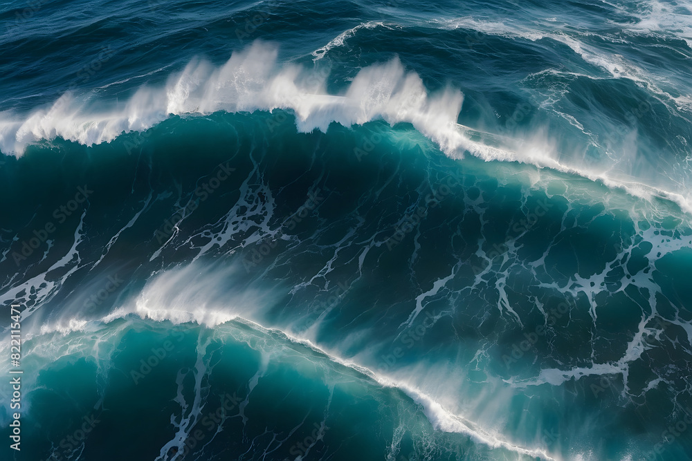 Spectacular aerial top view background photo of ocean sea water white ...