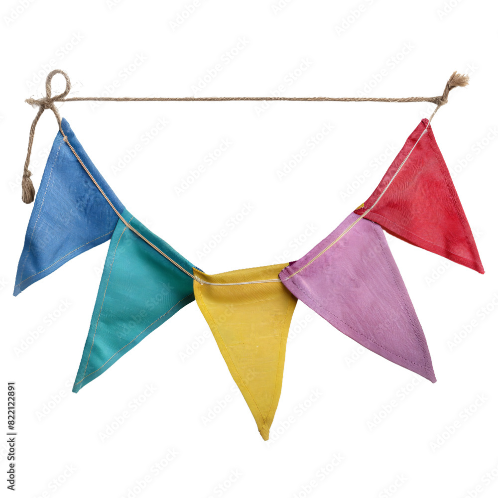 Bunting, transparent background, isolated image, generative AI Stock ...