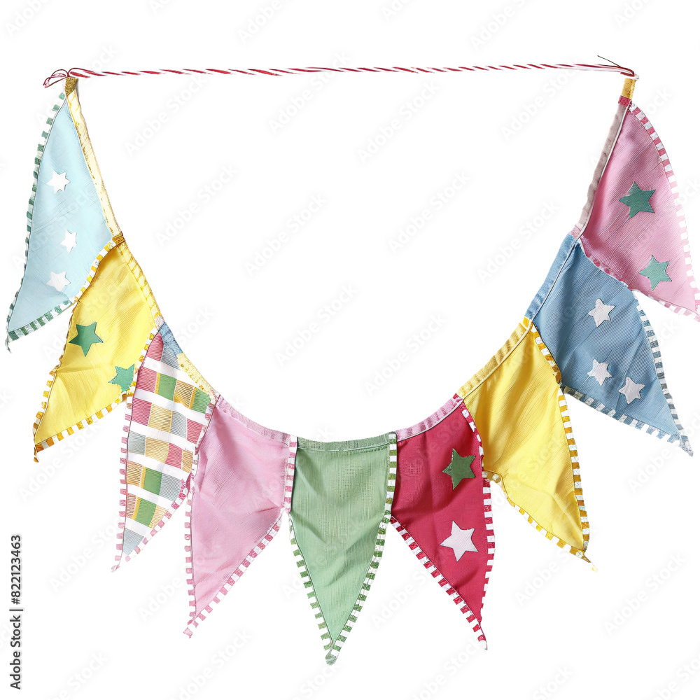 Bunting, transparent background, isolated image, generative AI Stock ...