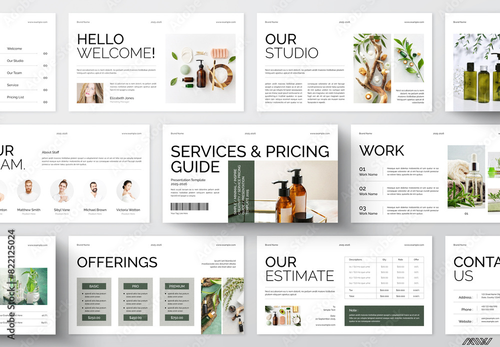 Services and Pricing Guide Presentation Template plantilla de Stock ...
