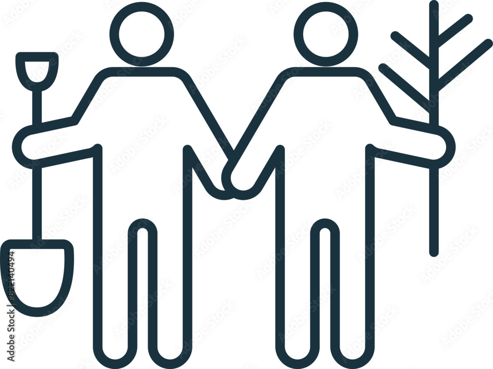 Community Involvement icon. Monochrome simple Social Responsibility ...