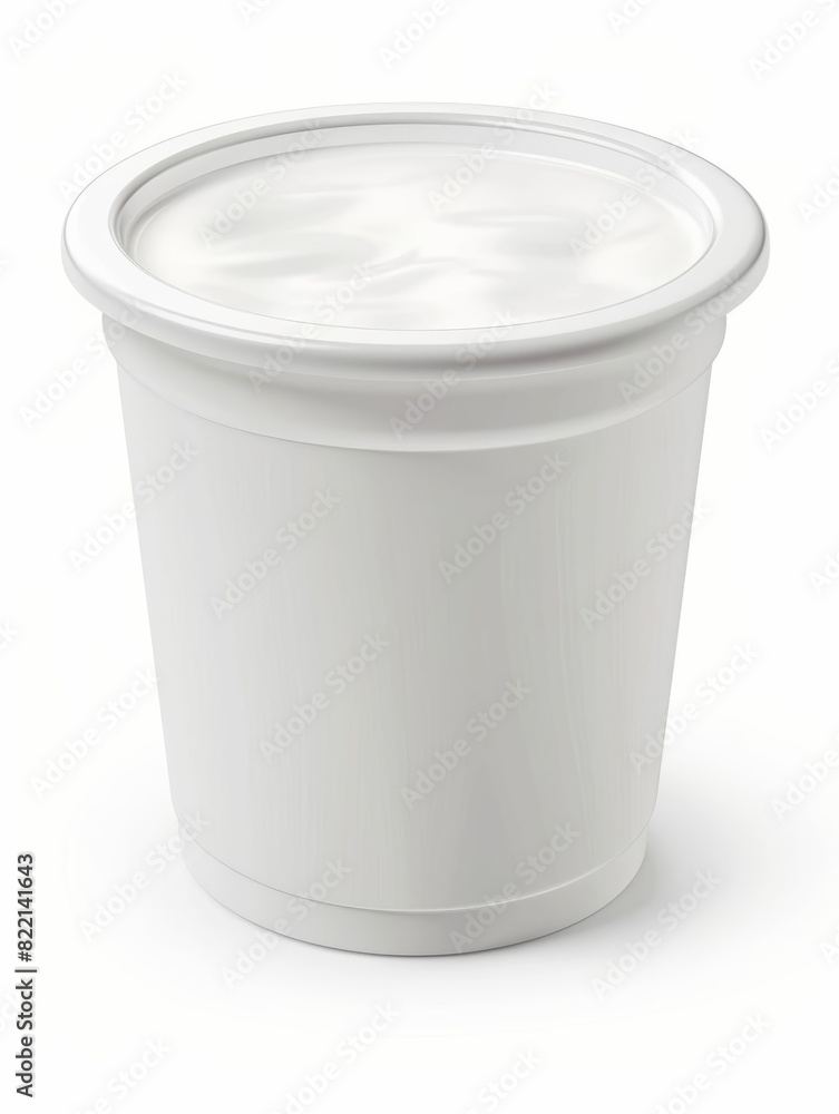 Yogurt Tub A tub of Greek yogurt, with the label showing the brand and ...