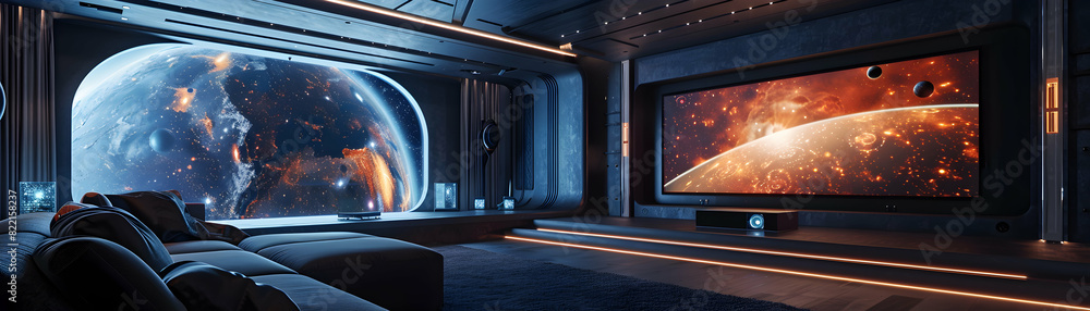 Futuristic Home Theater Concept with AI Enhancement for Immersive ...