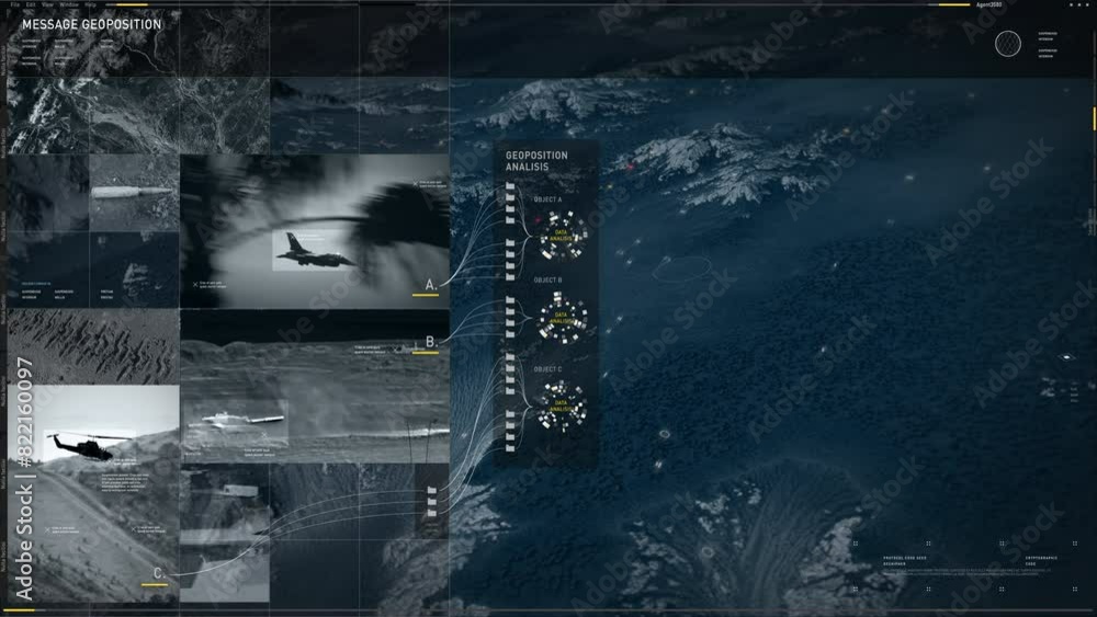 High Tech Spy Target Search System Tracking Location Of Enemy Air Base ...