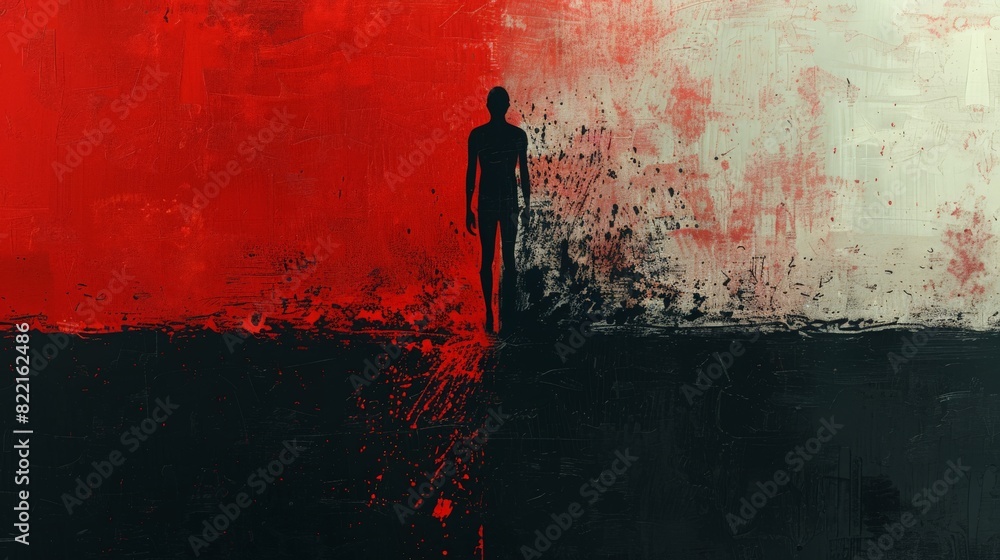 A symbolic life and death abstract background, featuring a central ...