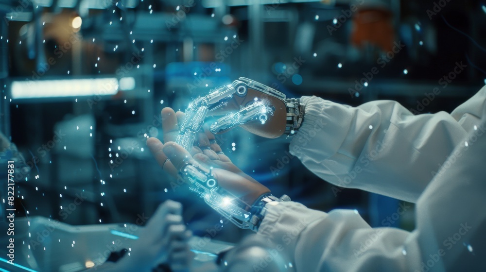 In an Industry 4.0 High-Tech Factory, a robotics engineering student is working on the design ...