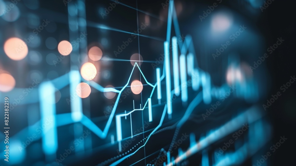Business increase graph or financial data profit on growth money ...