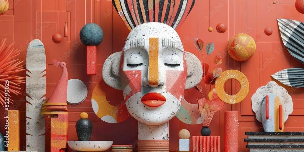 Collage of traditional handcrafts merging with 3D printing technology ...