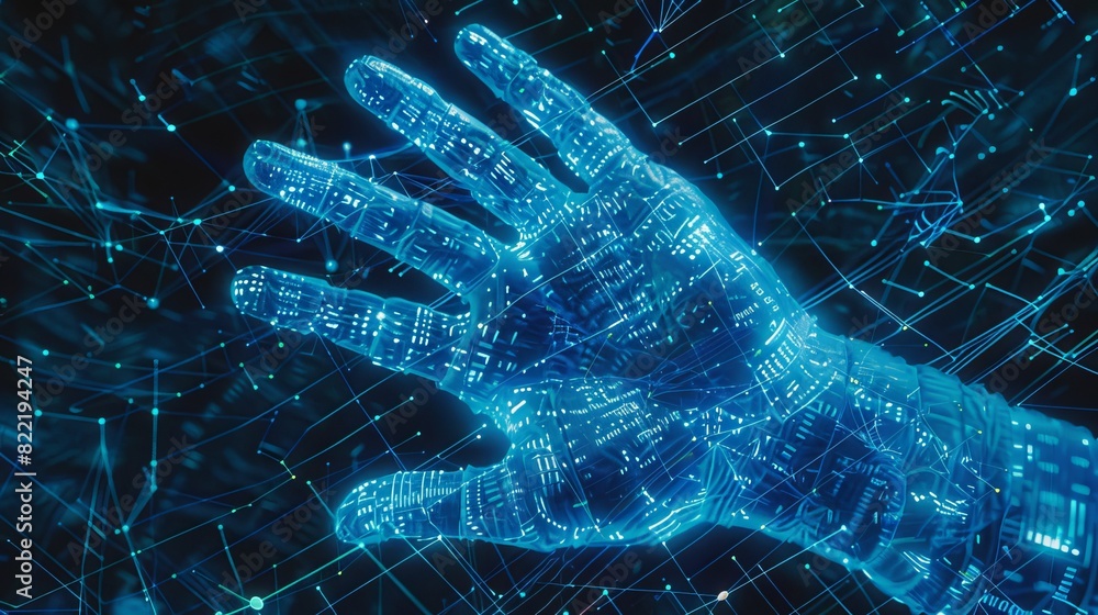 A neural network glitch generated an image of a palm with seven fingers ...