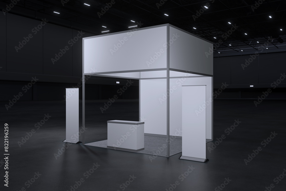 Exhibition stand for mockup and Corporate identity,Display design.Empty ...
