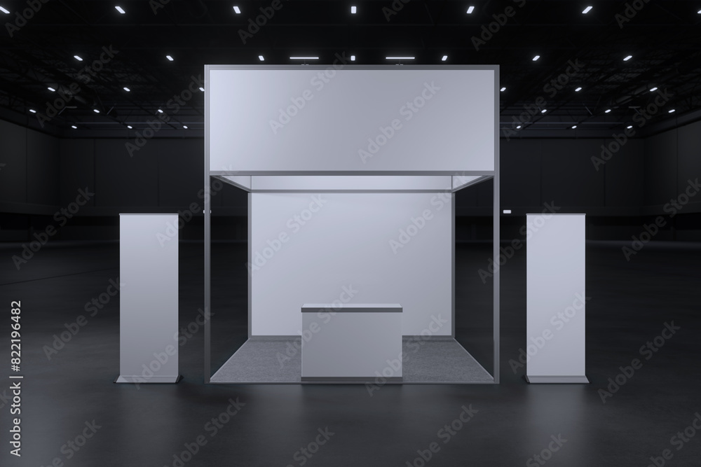 Exhibition stand for mockup and Corporate identity,Display design.Empty ...