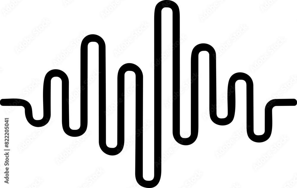 Analog and digital audio signal and graph. Sound wave icon. Music ...