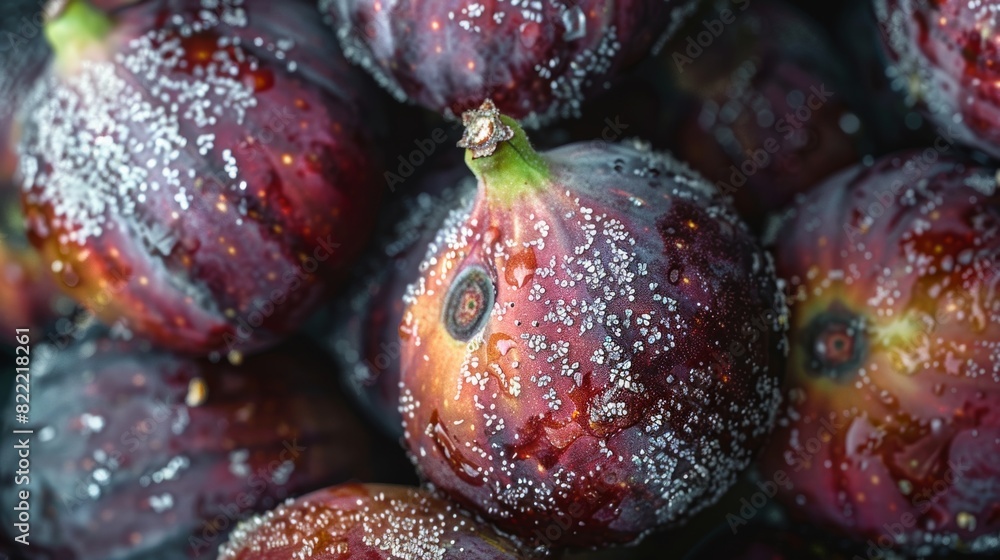 Moldy ripe figs in close-up, showing mold spores and damage from fruit ...