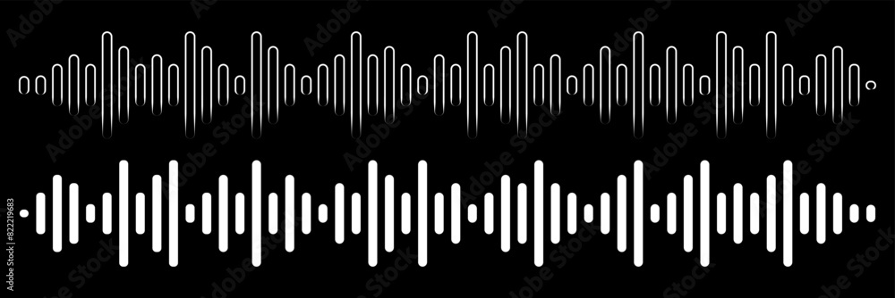 sound waves icons. Audio waves png, radio waves. Voice messaged Wave ...