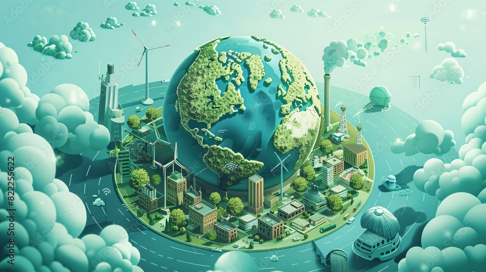 An illustration conveying the Environmental, Social, and Governance ...