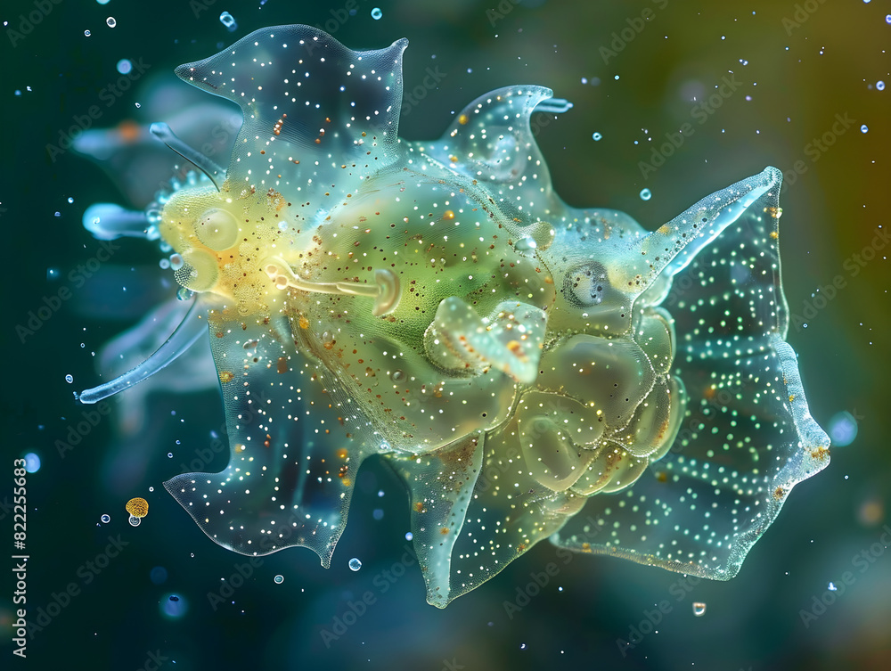 Stunning Close-Up of Larval Wonderpus Octopus with Bioluminescent Spots ...