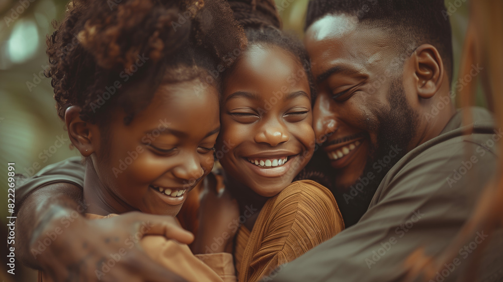 Family members embracing, expressions of love, affection transcending ...