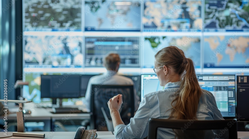 Emergency Response Team Using Real-Time Data Feeds in Command Center to ...