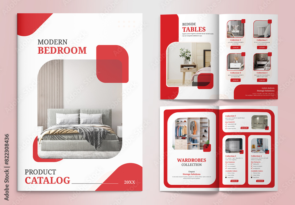 Bedroom Product Catalog Brochure Template Layout Stock Template | Adobe ...