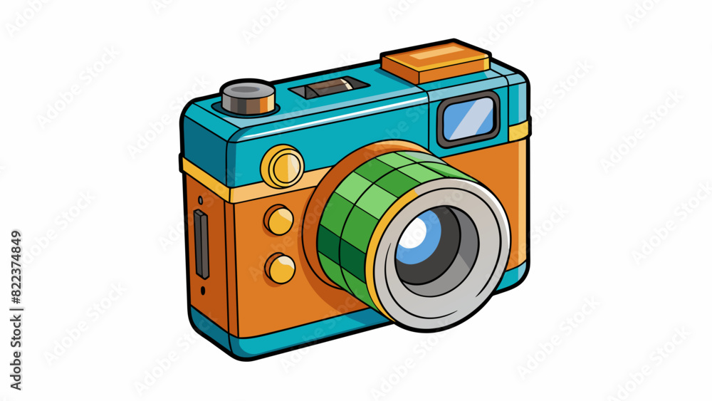 A camera A handheld device with a lens and viewfinder for capturing ...