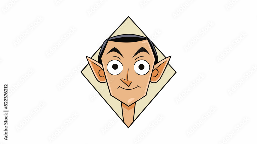 An angular face with chiseled cheekbones a long pointed chin and a ...