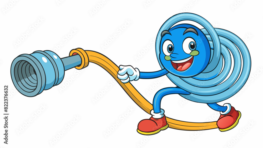 A pulsing water hose demonstrating the rhythm and continuous movement ...