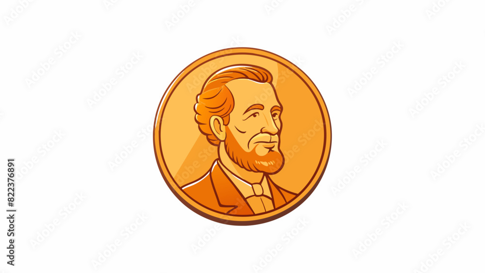 A shiny penny found on the street with its bright copper color and ...