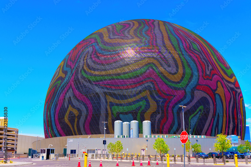 Las Vegas, Nevada - April 14, 2024: Dome-Shaped Structure of the Sphere ...