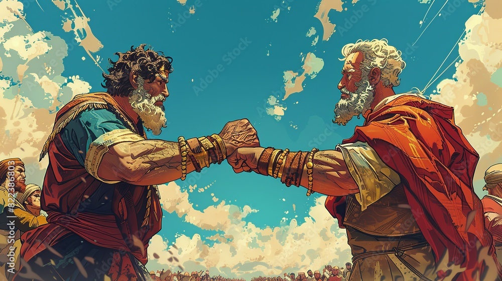 Visualize a lively cartoon representation showcasing the emotional ...