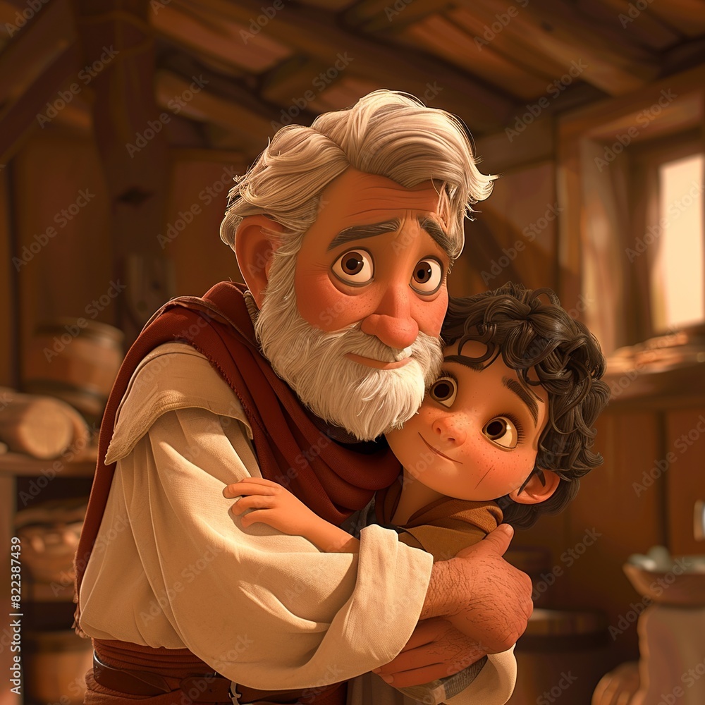 Visualize a lively cartoon representation showcasing the emotional ...