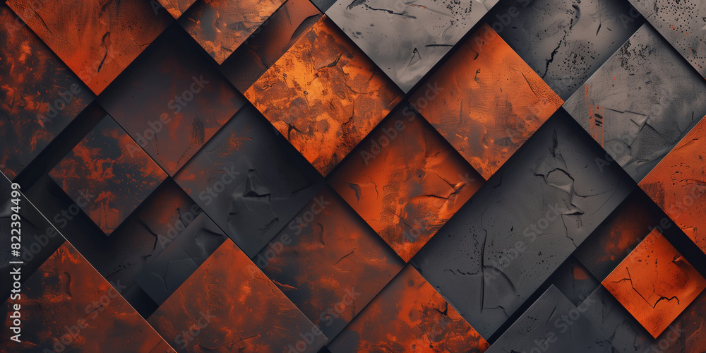 Geometric dark metal abstract background. Geometric pattern horizontal ...