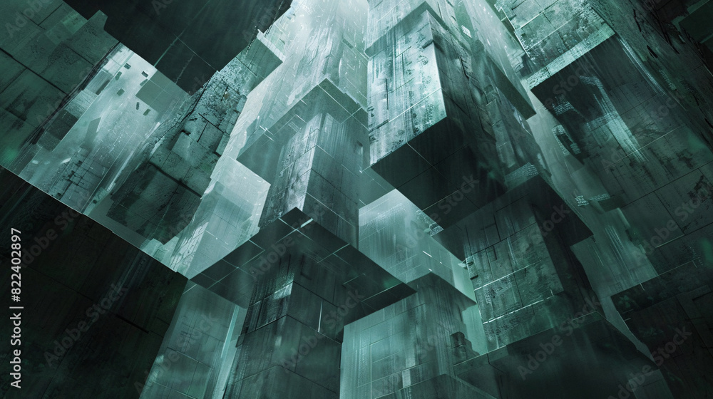 background featuring multi-colored rectangular boxes stacked together ...