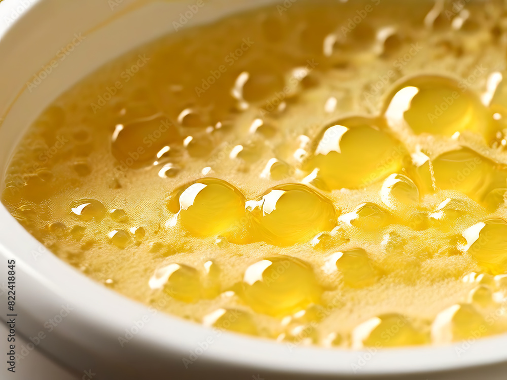 Image showing dark yellow urine and white foam on water, a sign of ...