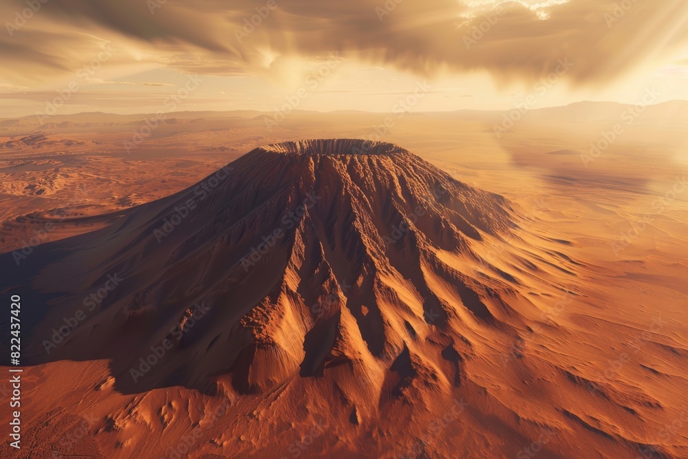 Awe-inspiring photo of the stunning panorama atop olympus mons on mars ...