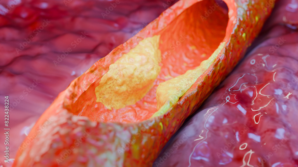 Cholesterrol or Atherosclerotic Plaque in blood vessels, Blocked vessel ...