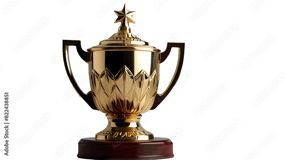 Shiny Trophy Isolated on a Transparent Background for Award Design ...