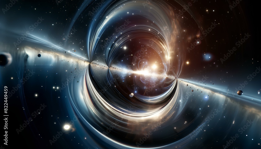 the artistic image depicting the refraction of light through ...